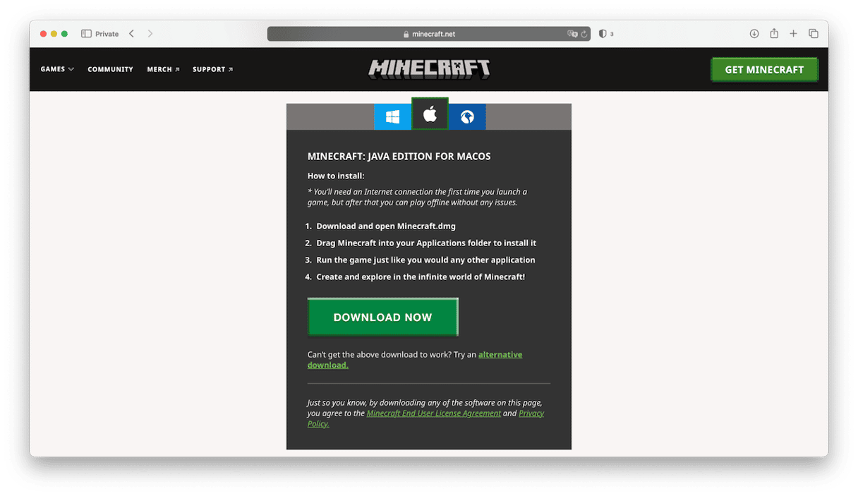 How to download Minecraft on your MacBook